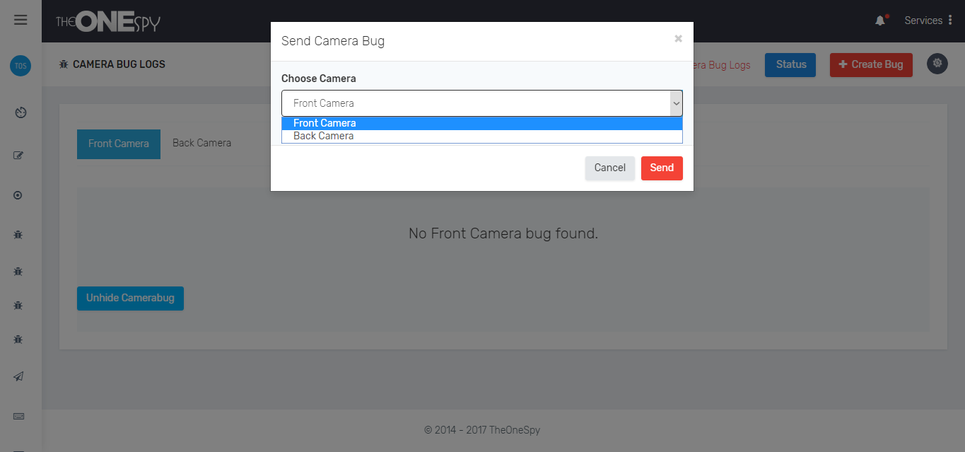 Camera Bugging App - Remotely Take Photos from Front & Back Camera