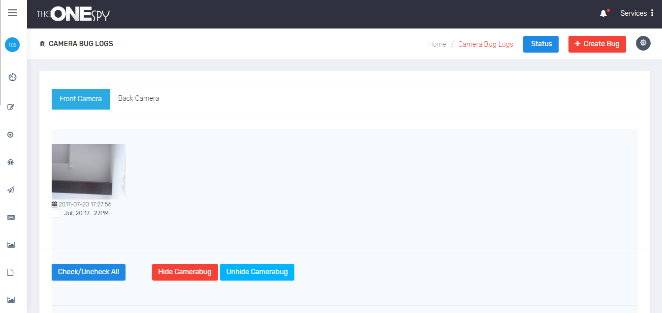 Camera Bugging App - Remotely Take Photos from Front & Back Camera