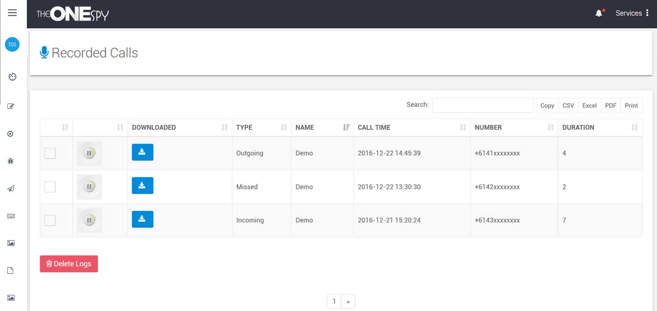 Record Phone Calls - Spy on Voice Calls with TOS Remote Call Recorder